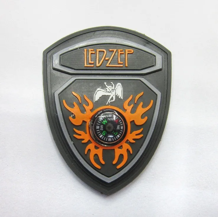 Sew on Custom 3D Logo Embossed Silicone PVC Rubber Labels for Clothing