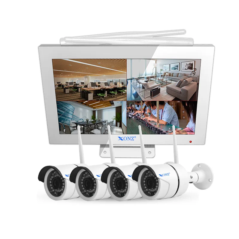 XONZ 1080P Wireless IP Bullet Camera with LCD Screen 8.9" Monitor Wifi ...