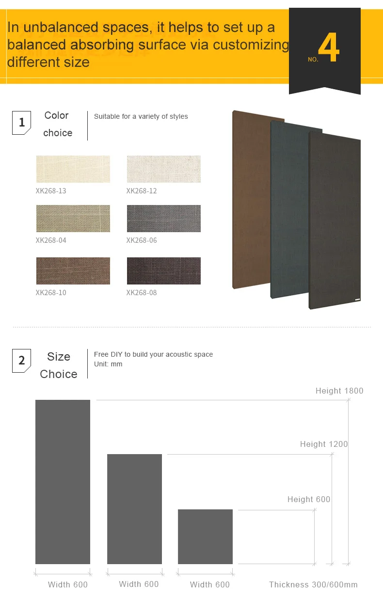 Home Theatre System Composite Coconut Coir Fiber Acoustic Panels