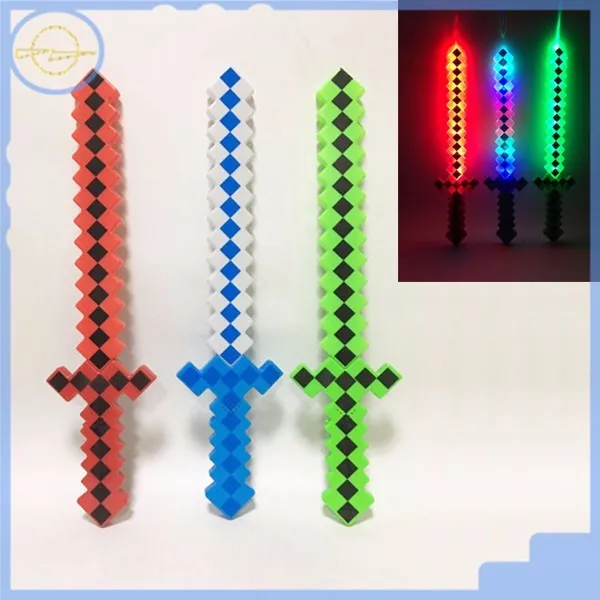 Flashing Wave Mosaic Pixel Sword Light Up Sword Toys Led Gaming Sword ...