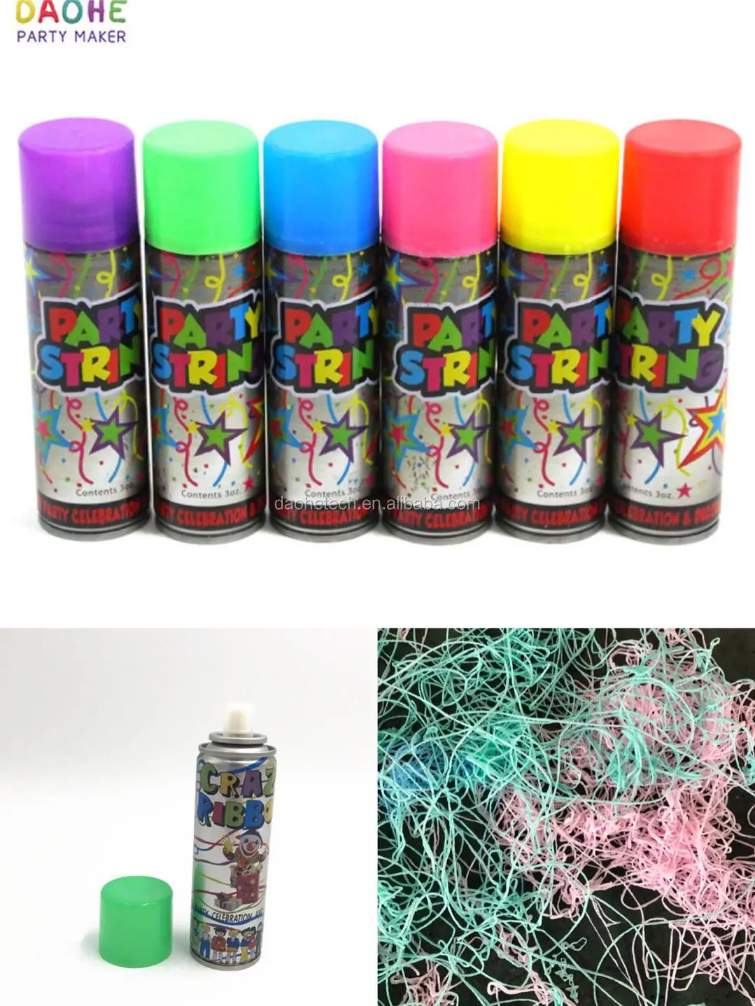 Hot Sale Ribbon String Spray Party String 150ml For Celebration - Buy ...