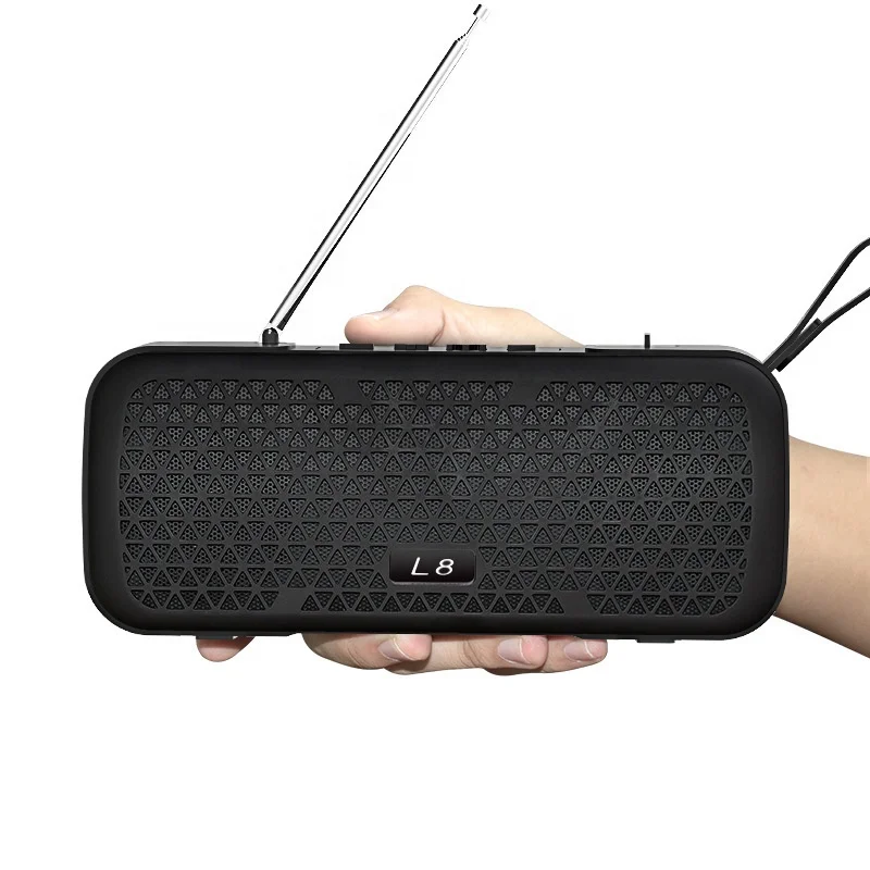 L8 Super Bass Bluetooth Waterproof Subwoofer Portable Retro Speaker Box ...