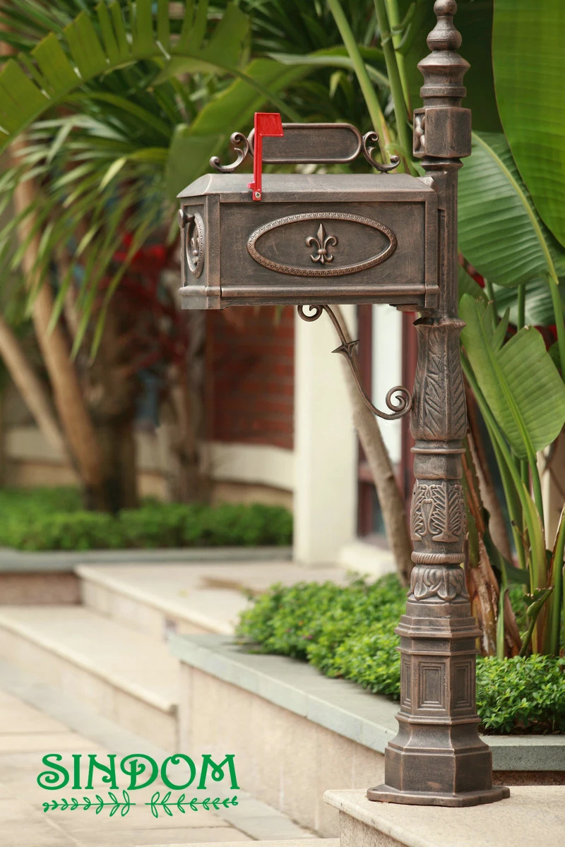 American Mailbox with Stand - Durable Sand Casting Metal