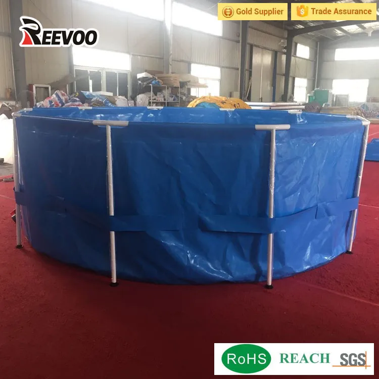China Reevoo Plastic Aquaculture Canvas Round Metal Fish Farming Tank ...