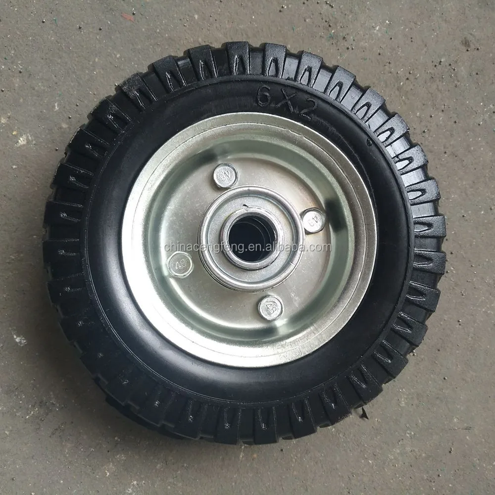 6" Inch Solid Rubber Wheel Tire 6x2 - Buy 6" Solid Rubber Wheel,Solid ...