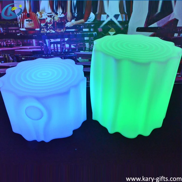 Small Plastic LED Stool - Light up Bar Seat Chair
