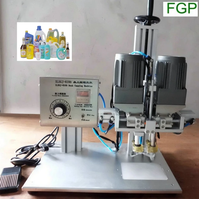 Desktop Pneumatic Semi Automatic Screw Capping Machines For Trigger Cap ...