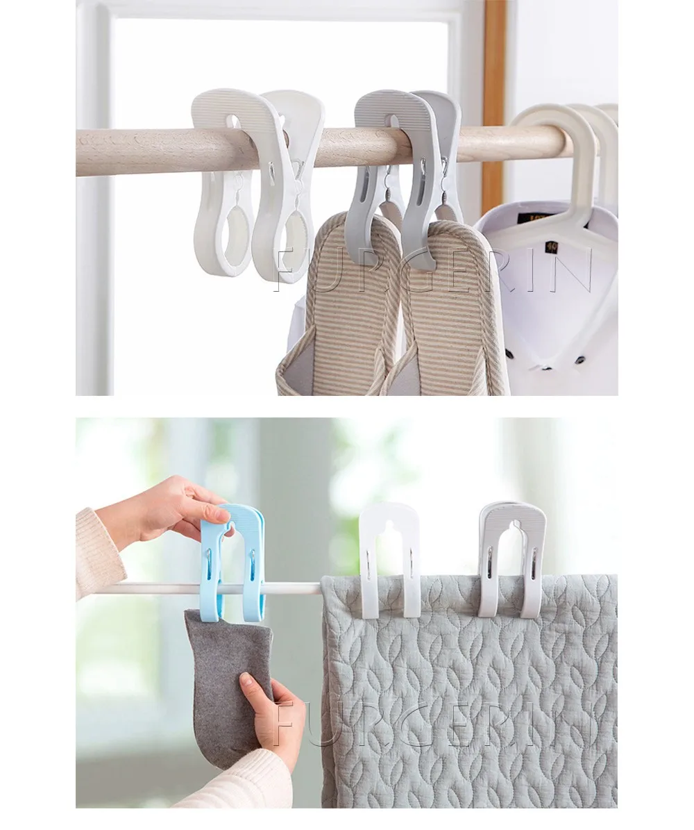 Home Retractable Windproof Clothesline Washing Clips Laundry Drying ...