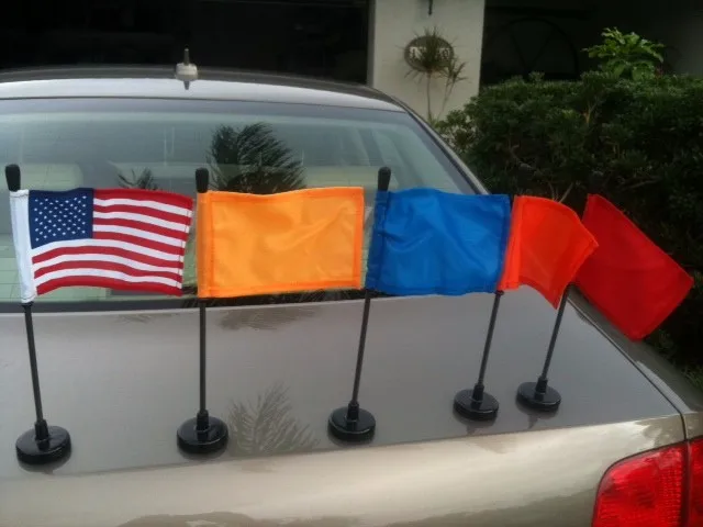 Custom Magnetic Base Car Flags - Flexible & Advertised