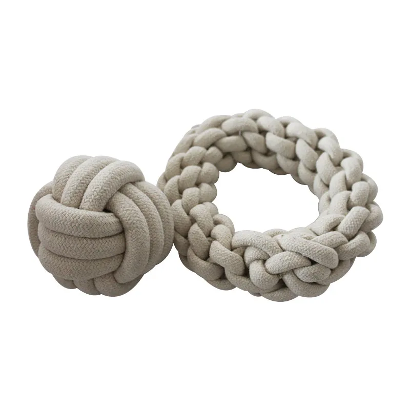 Eco-friendly Cotton Rope Handmade Braided Circle Pet Dog Toy Rope Pet ...