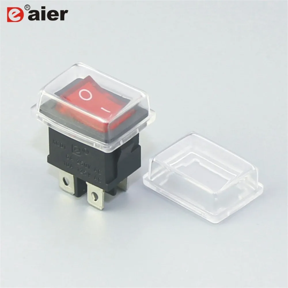 2 Pin 6A 250VAC/10A 125VAC Mini Rocker Switch - SPST Leci RS601 R19A