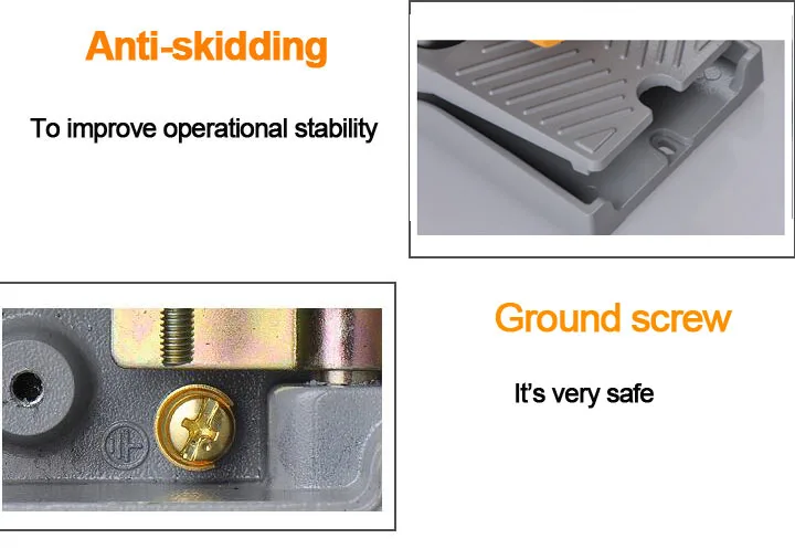 Wholesale 2NO+2NC Pedal Double Metal Industrial Foot Switch