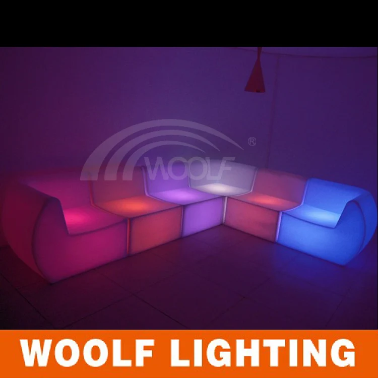 Modern Design Lighted Up Led Plastic Sofa Set Indoor - Buy Led Plastic ...