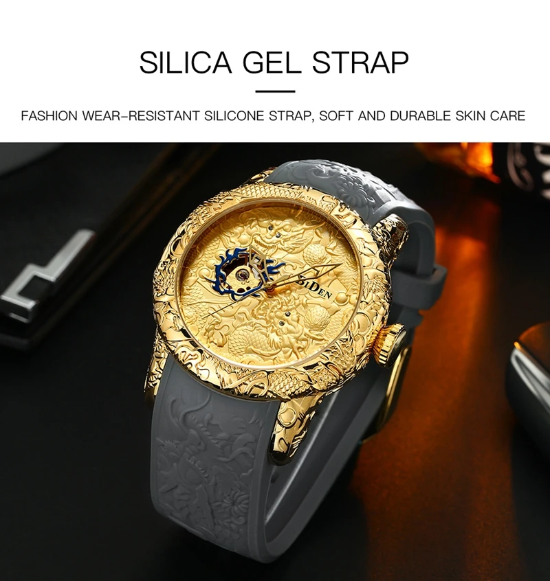 BIDEN Watch Men's Mechanical Automatic Luxury Wristwatch