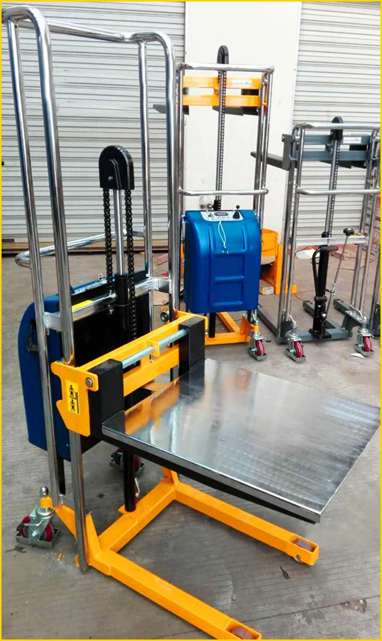 SINOLIFT EJ Series Semi-Electric Mini Stacker with Adjustable Fork