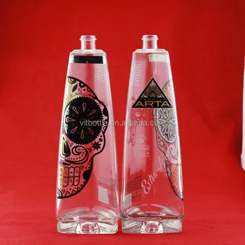Triangle Shape Vodka Bottle Gun Liquor Bottle English Letter Iceberg ...