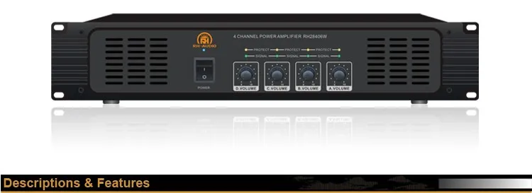Rh-audio Pa System 4ch Power Amplifier - Buy 4ch Power Amplifier,Pa ...