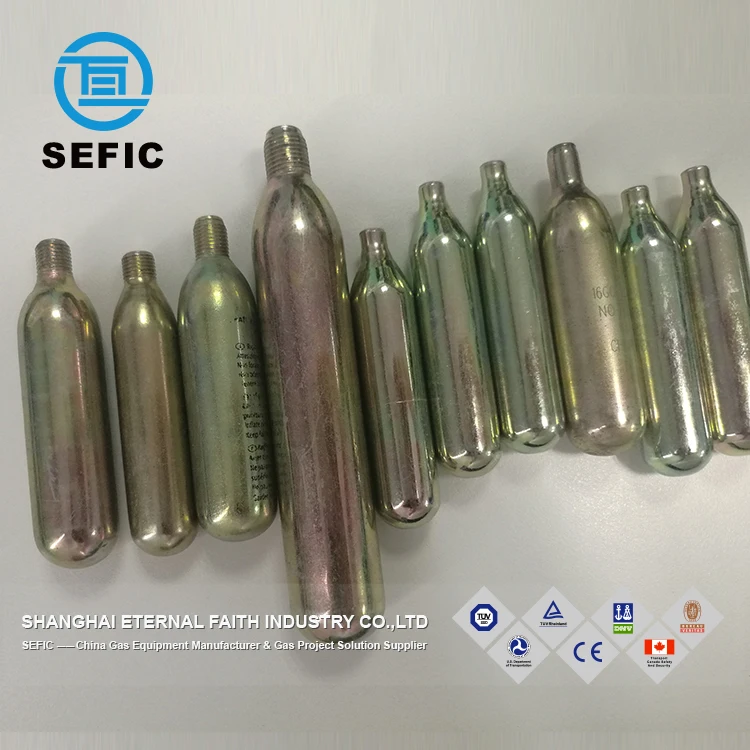 Different Sizes Optional 8g 12g 16g 25g N2o Co2 Gas Cartridges - Buy Co2 Cartridge,Co2 12g ...