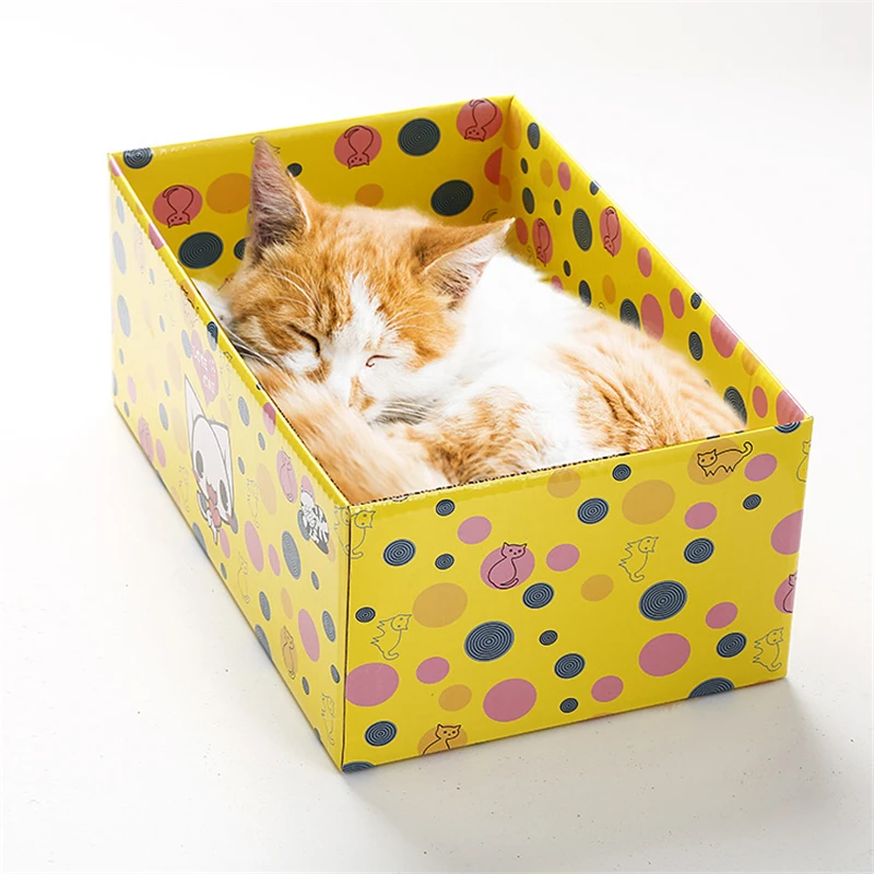 Corrugated Scratch Board Cat Scratcher Toy Cardboard Boxes - Buy Cat ...