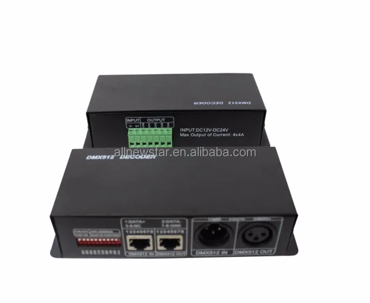 4ch Dc12-24v Rgbw Dmx Controller Dmx 512 Decoder Led Dmx512 Controller ...