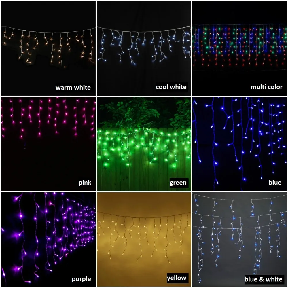 Outdoor Connectable Waterproof Tree Drop Cascading Led Curtain Fairy ...