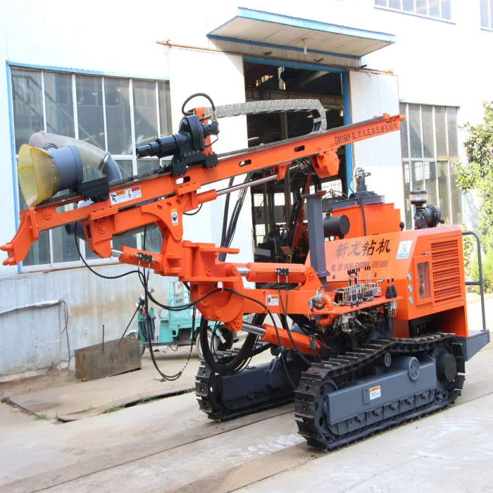 Pneumatic Mobile Hydraulic Crawler Excavator Mounted Rock Drill Rig