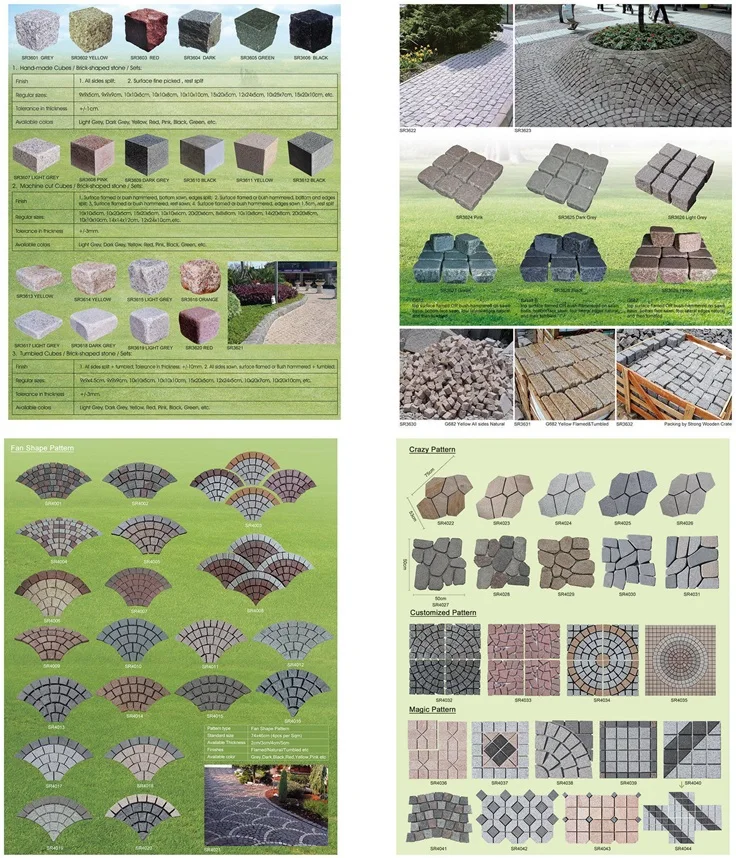 Customized Granite Compass Paving Stone for Decoration