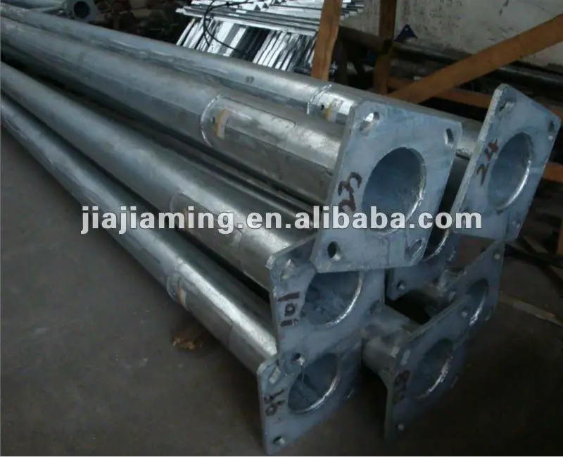 Double Arms Galvanized Tapered Round Steel Column - Jiaming