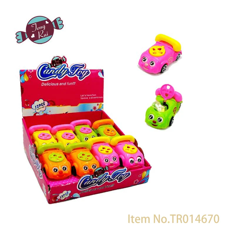 Factory Direct Plastic Pull Wire Cartoon Truck With Candy Big Wheel ...