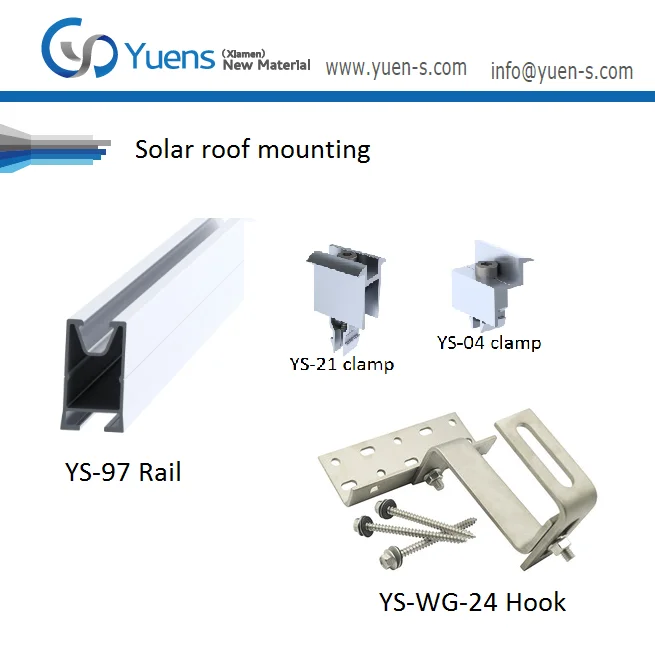 Yuens Solar Support System Roof Mounting Aluminium Rail Solar Mounting ...