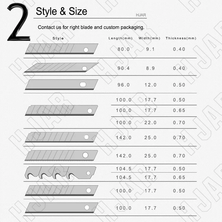 9mm Heavy Duty Replacement Utility Knife Blade Snap Off Blade| Alibaba.com