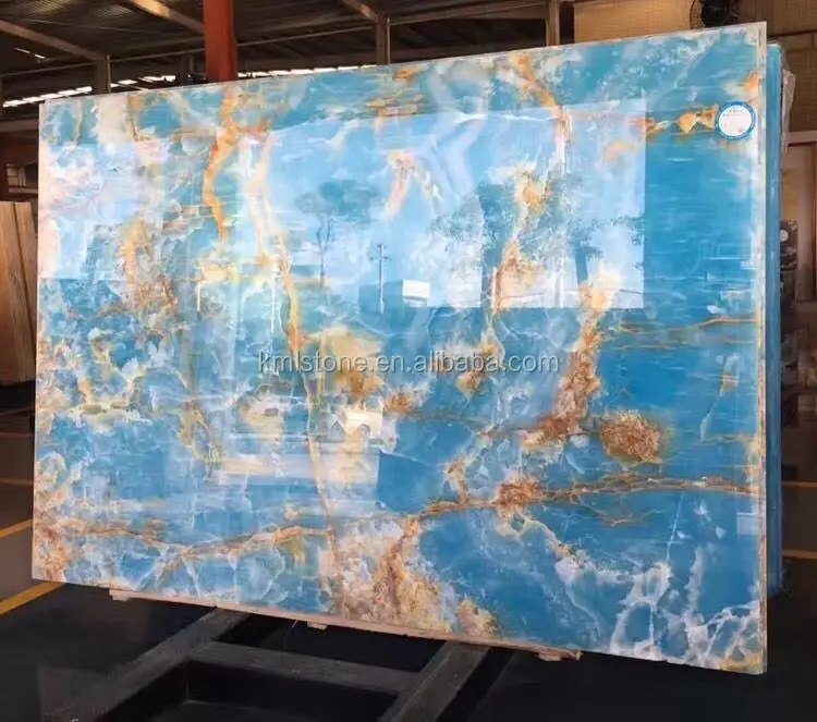 Natural Blue Stone Marble Onyx - Polished Big Slabs