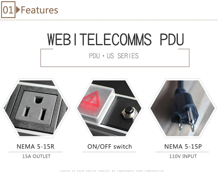 19'' 1U American Series 8 Ways US PDU| Alibaba.com