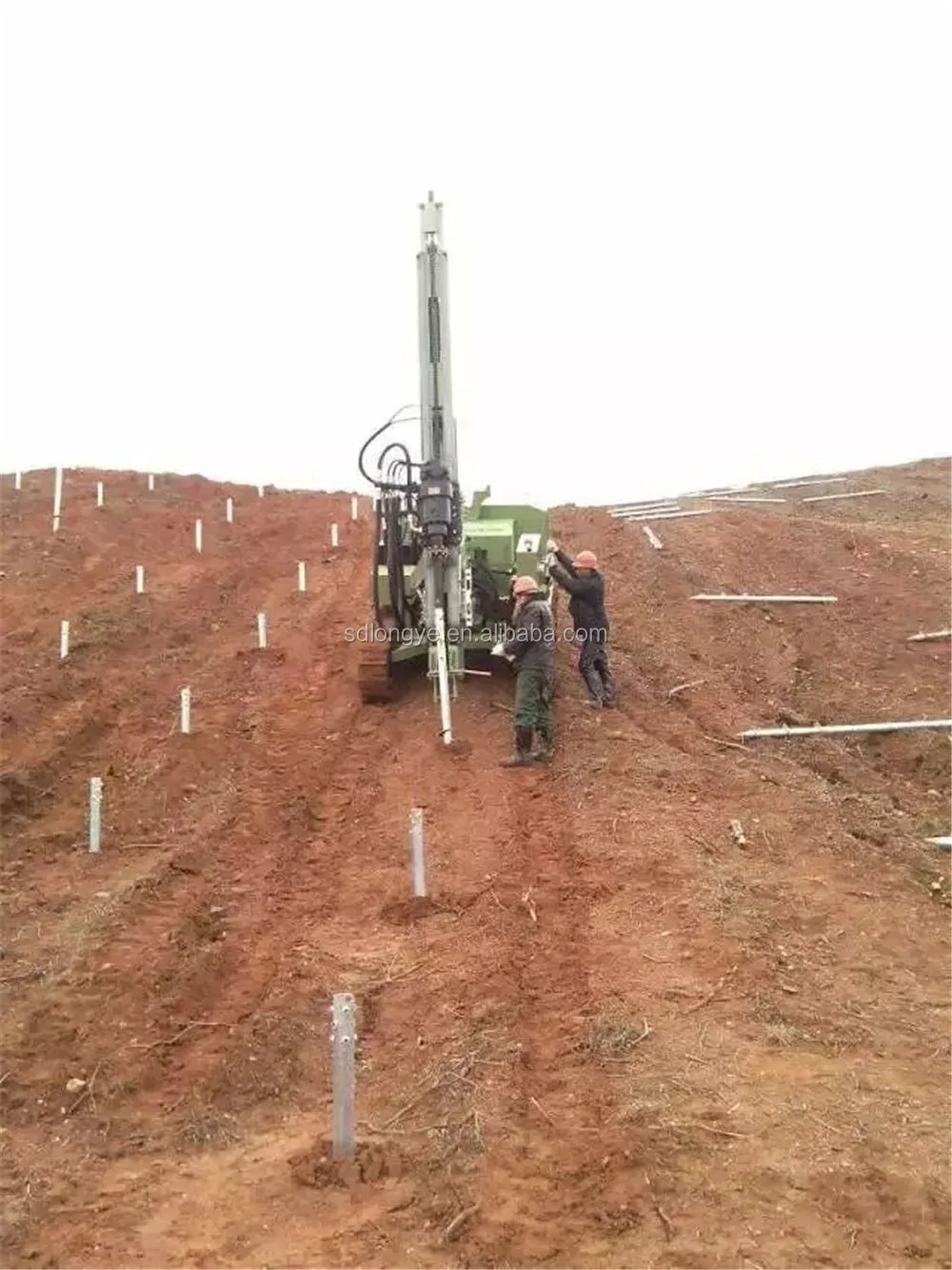 mountain solar ramming piling machine for solar pile driving MZ398Y ...