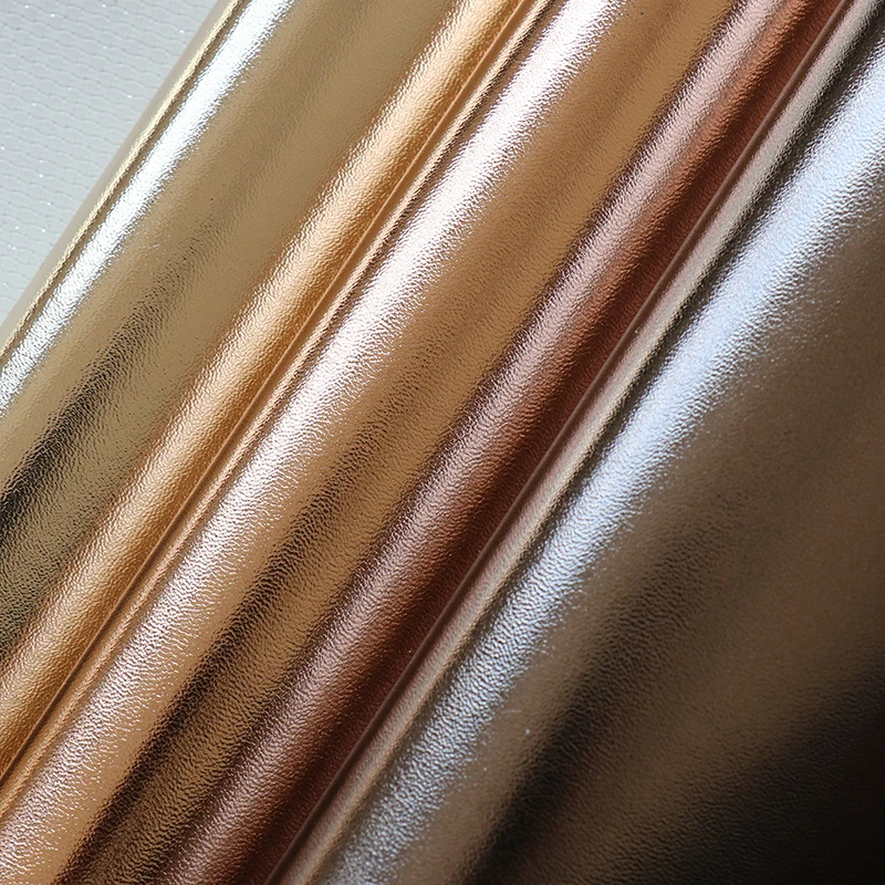 Embossed Pattern Synthetic Pu Material Napa Pattern Metallic Leather ...