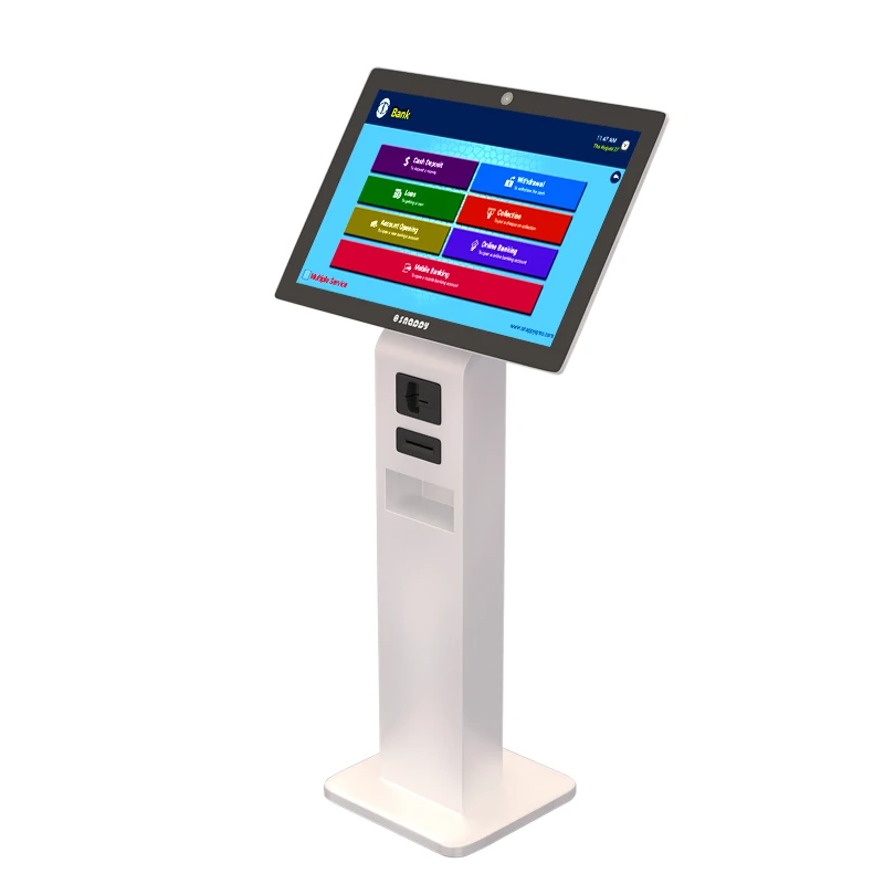 Snappy 12.1 Inch Token Number Ticket Dispenser Free Standing Kiosk Bank ...
