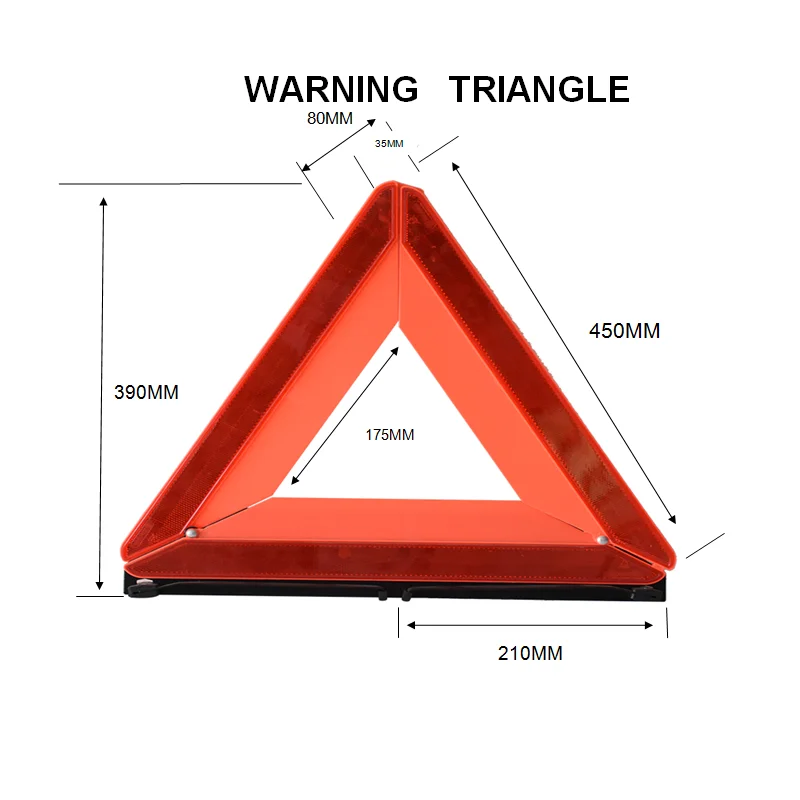 Vehicular Warning Reflector Triangles Sign E-mark Safety Roadside Sign ...