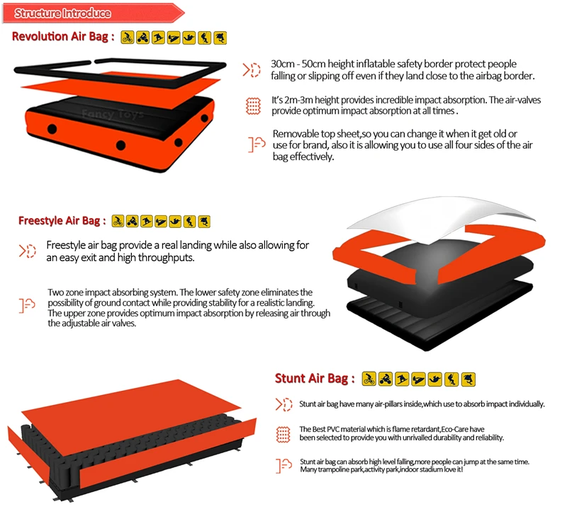 Size 16ft X 13ft Inflatable Stunt Air Bag For Jump,Mini Air Bag Jump ...