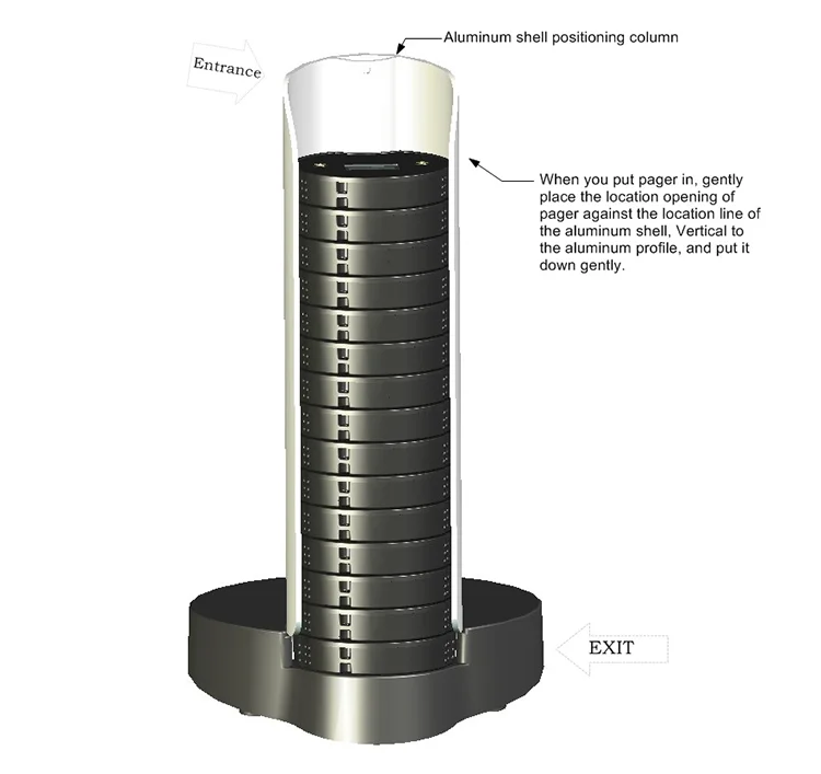 FM full waterproof guest vibrating wireless restaurant coaster pager ...