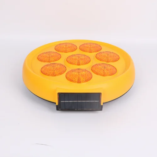 Solar Powered Yellow Sunflower Strobe Traffic LED Warning Light