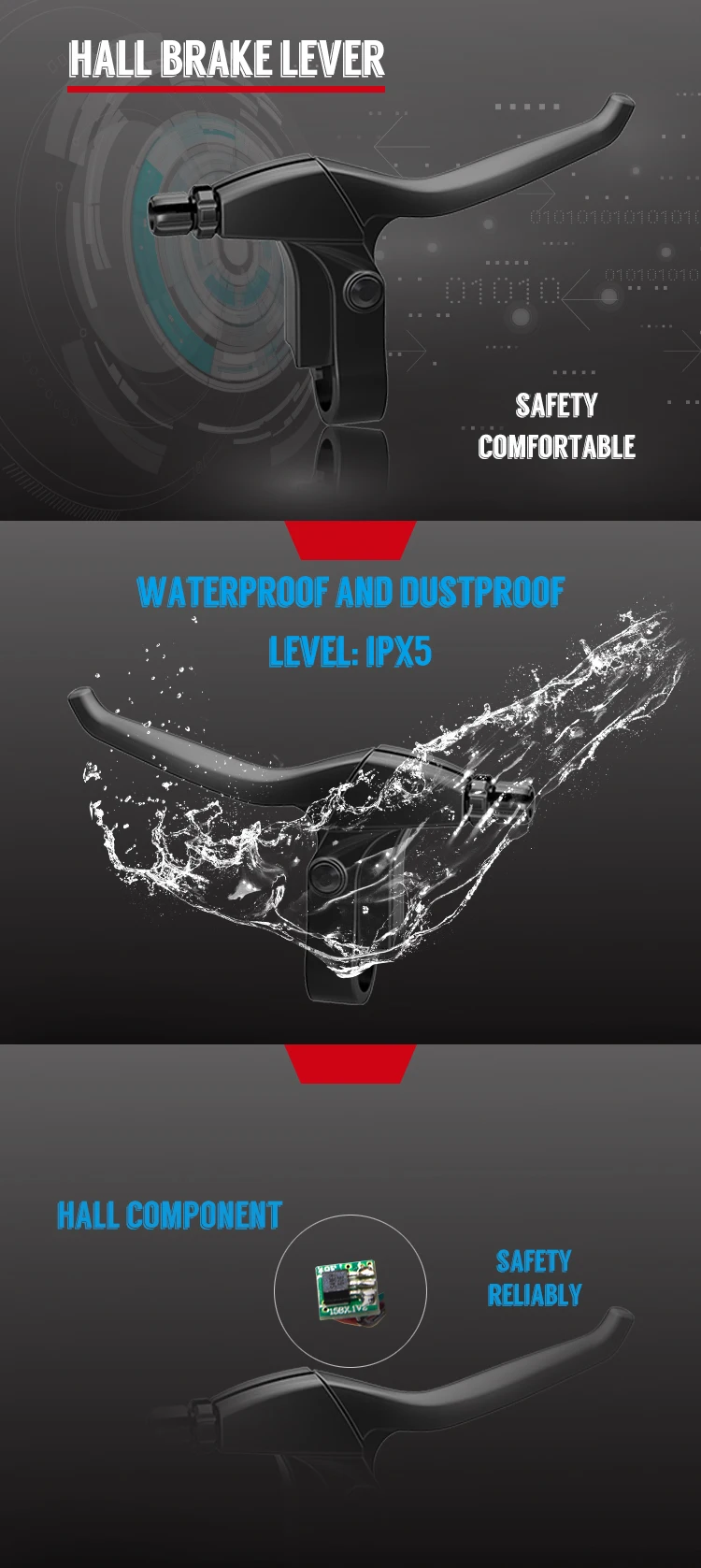 Wuxing Electric Hand Brake Lever - Reliable Scooter Brakes