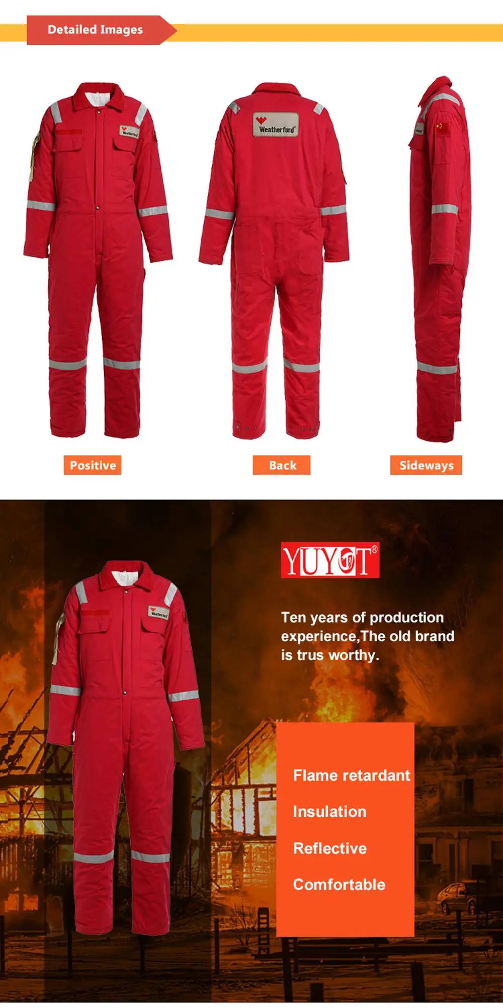Hot Sale Reflective Fireproof Work Clothes Fire Retardant Cotton Winter ...
