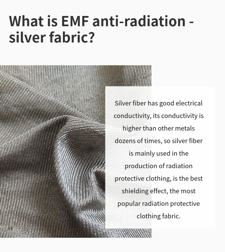 100% Silver Anti Radiation Shielding Conductive Fabric