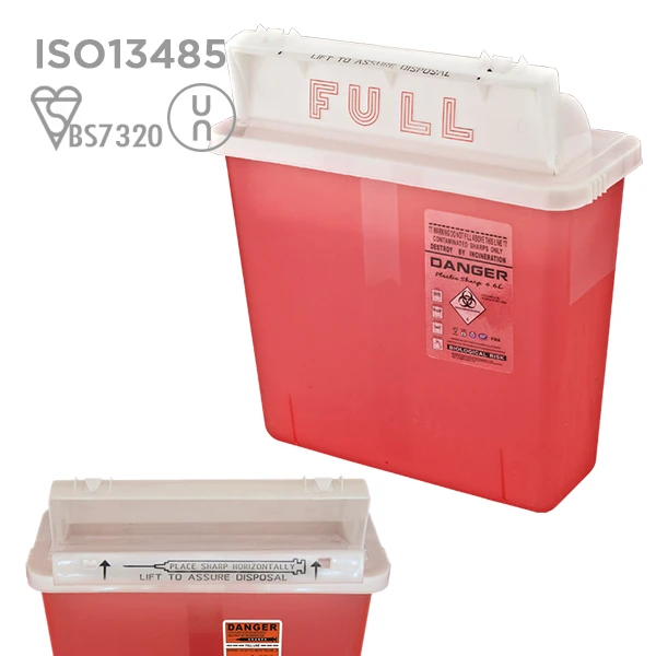 5 Quart Wall Mount Medical Sharps Container 4.6l - Buy Sharps Container ...