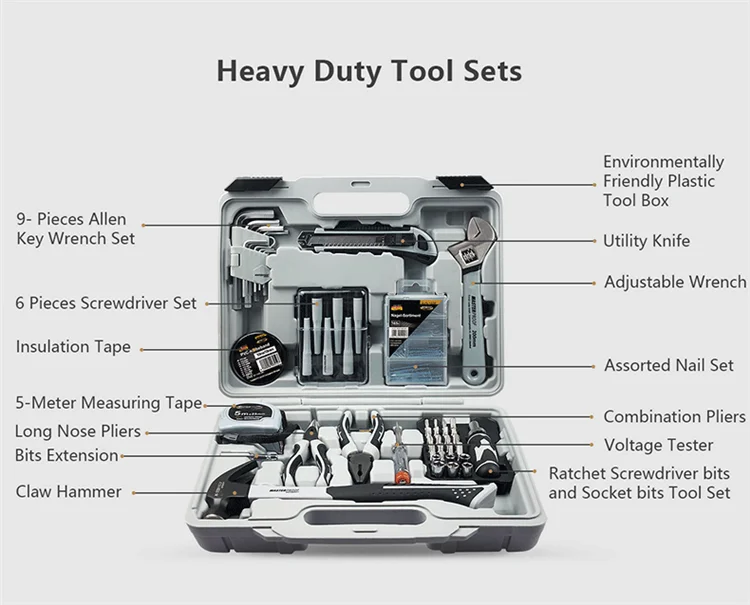 Msd Professional Household Repairing 50pcs Hand Tool Set With Plastic ...