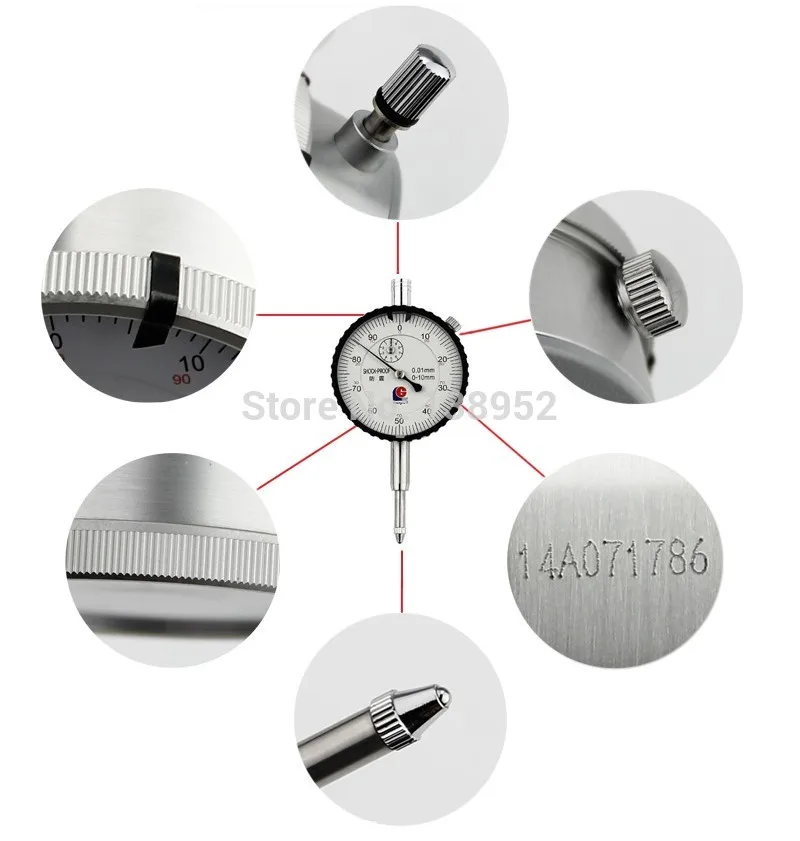 Guanglu 0-10mm Dial Indicator 0.01mm Precision Gauge for Accurate ...