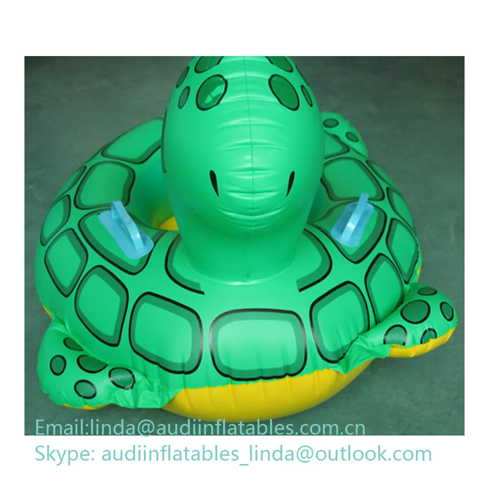 Kids Baby Cute Green Turtle Animal Inflatable Swim Ring Float Seat ...