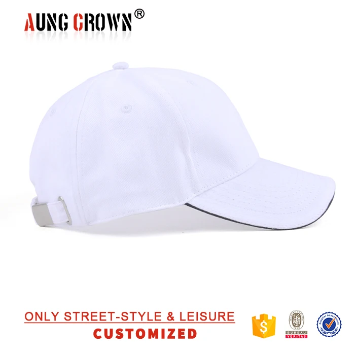 Custom Cheap Plain Blank Golf Hat Baseball Caps With Leather Strap Back ...