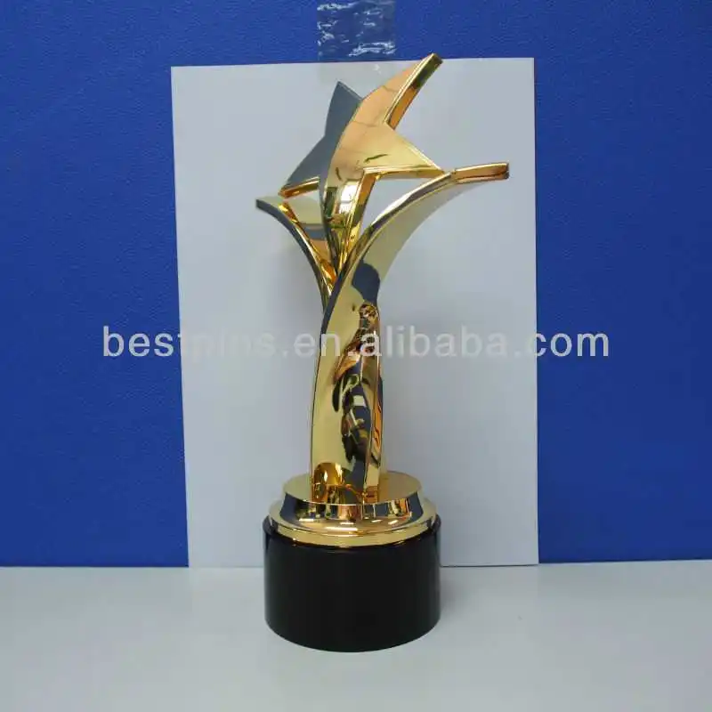 Gold Star Team Work Trophy Awards - Buy Trophies And Awards,3d Metal ...