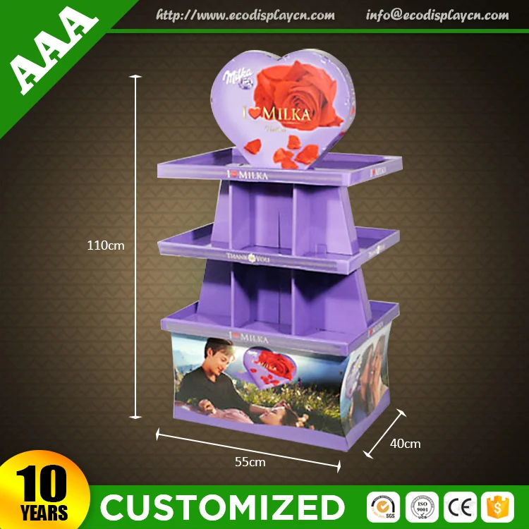 Cardboard Flooring Chocolate Display Stand For Lindt Chocolate - Buy ...